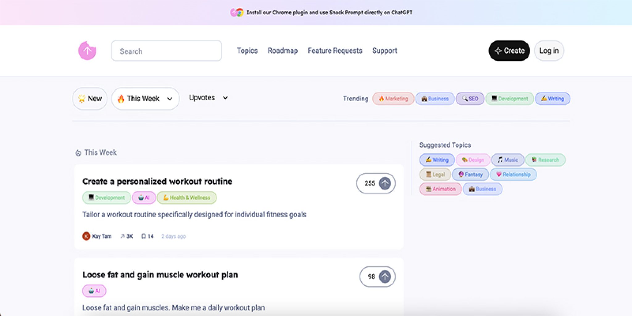 Snack Prompt - AI Tool Review - ChatGPT Demo